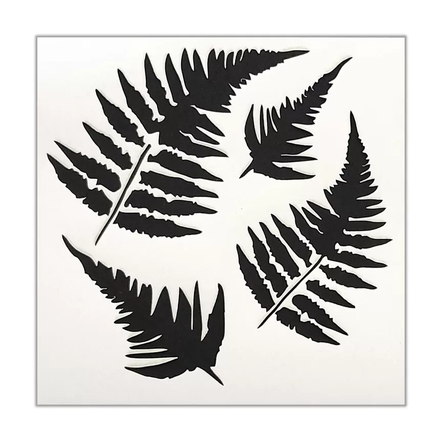 Fern Leaves Stencil 8x8 Inch - eStationers